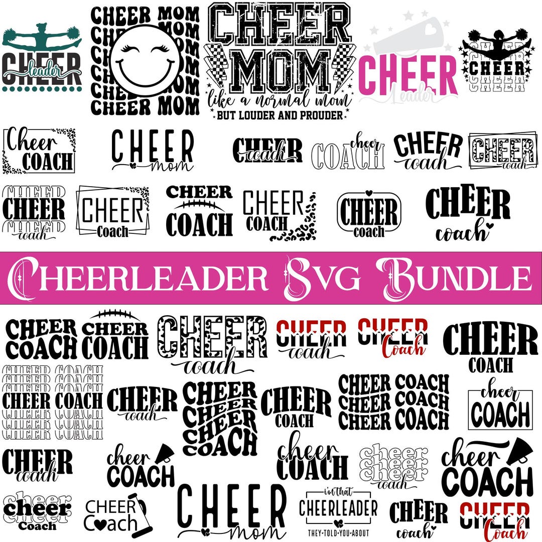 CHEER SVG BUNDLE, Cheerleading Svg Png, Cheer Svg, Cheer Squad Svg ...