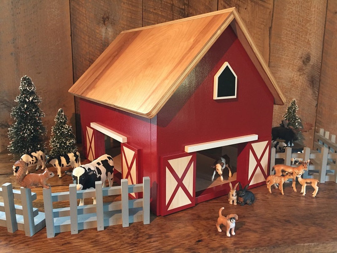 Hayden - Kids Hardwood Toy Barn - Made to Order - Etsy