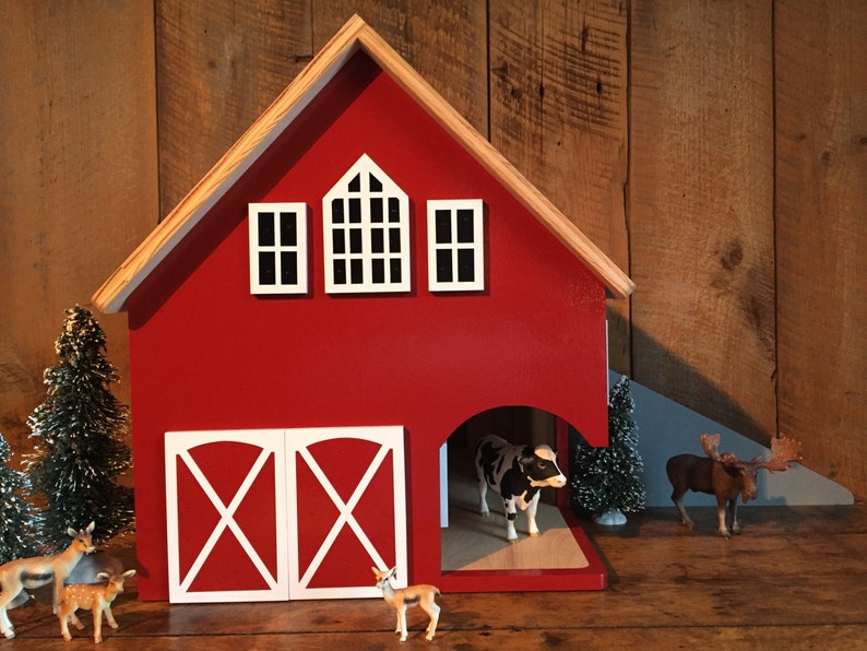 Ethan- Large Kids Hardwood Toy Barn - Made to Order - Etsy