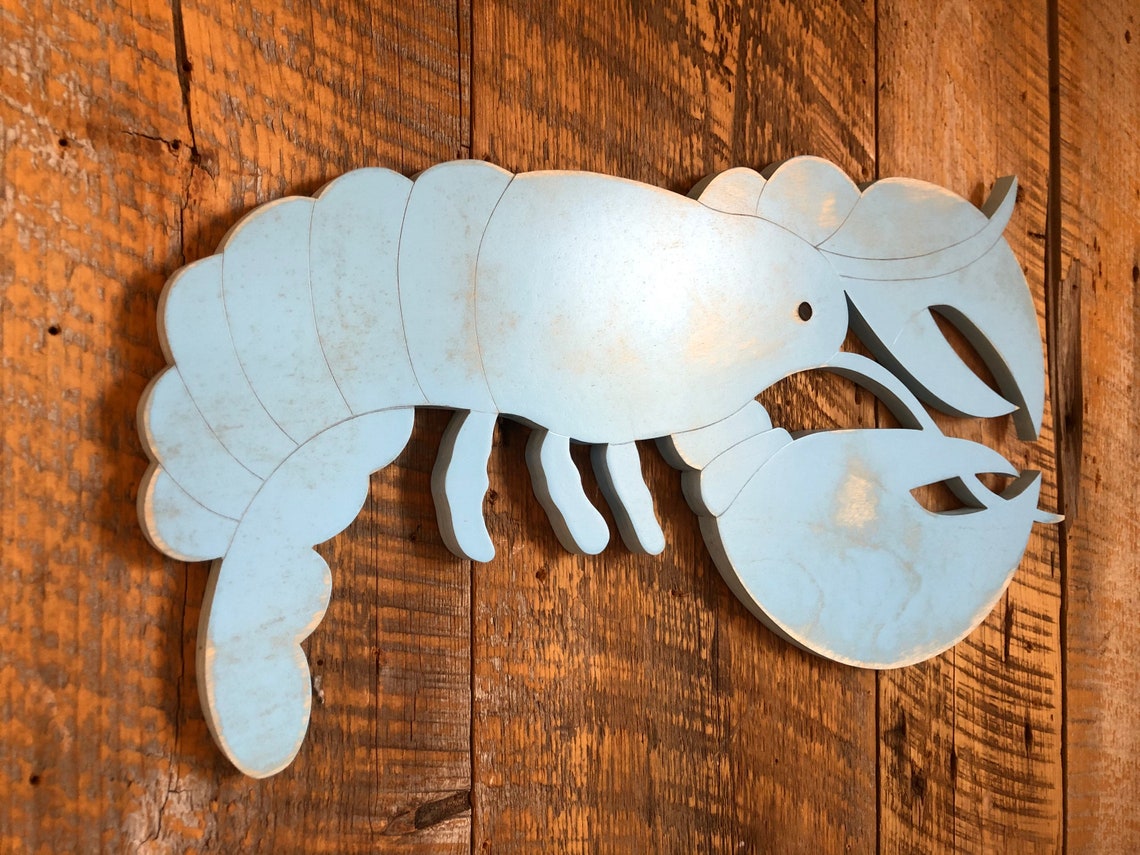 Wooden Lobster Sign Wall Art Indoor Ocean Beach Decoration | Etsy