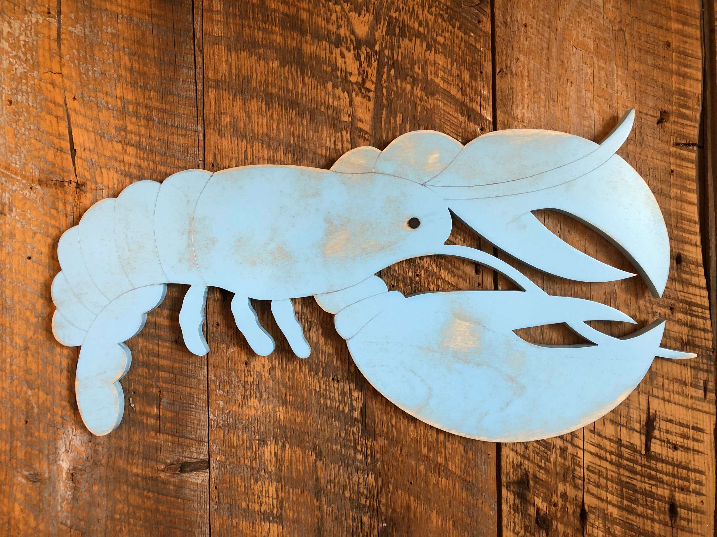 Wooden Lobster Sign Wall Art Indoor Ocean Beach Decoration | Etsy