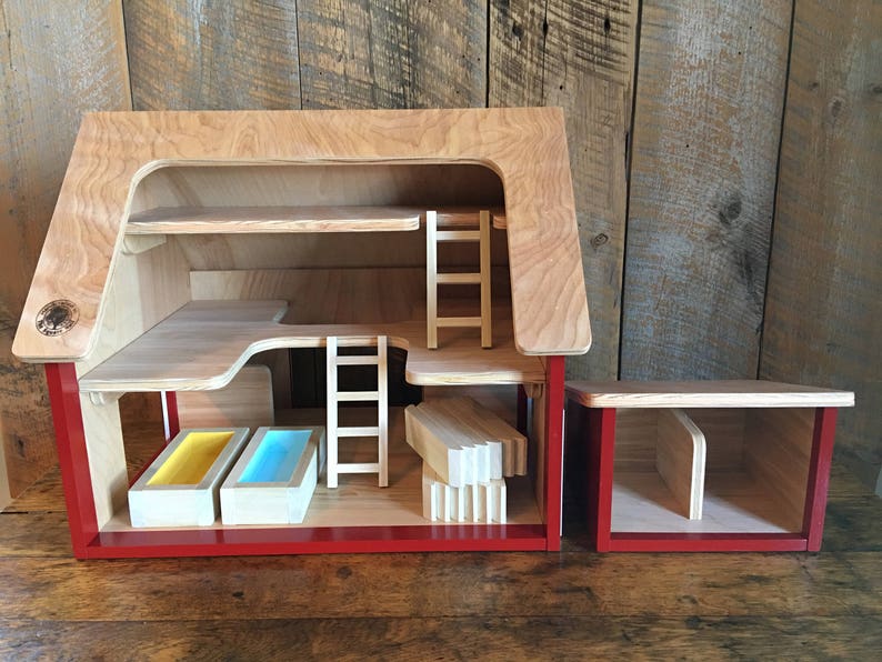 Bailey Kids Hardwood Toy Barn Made to Order - Etsy