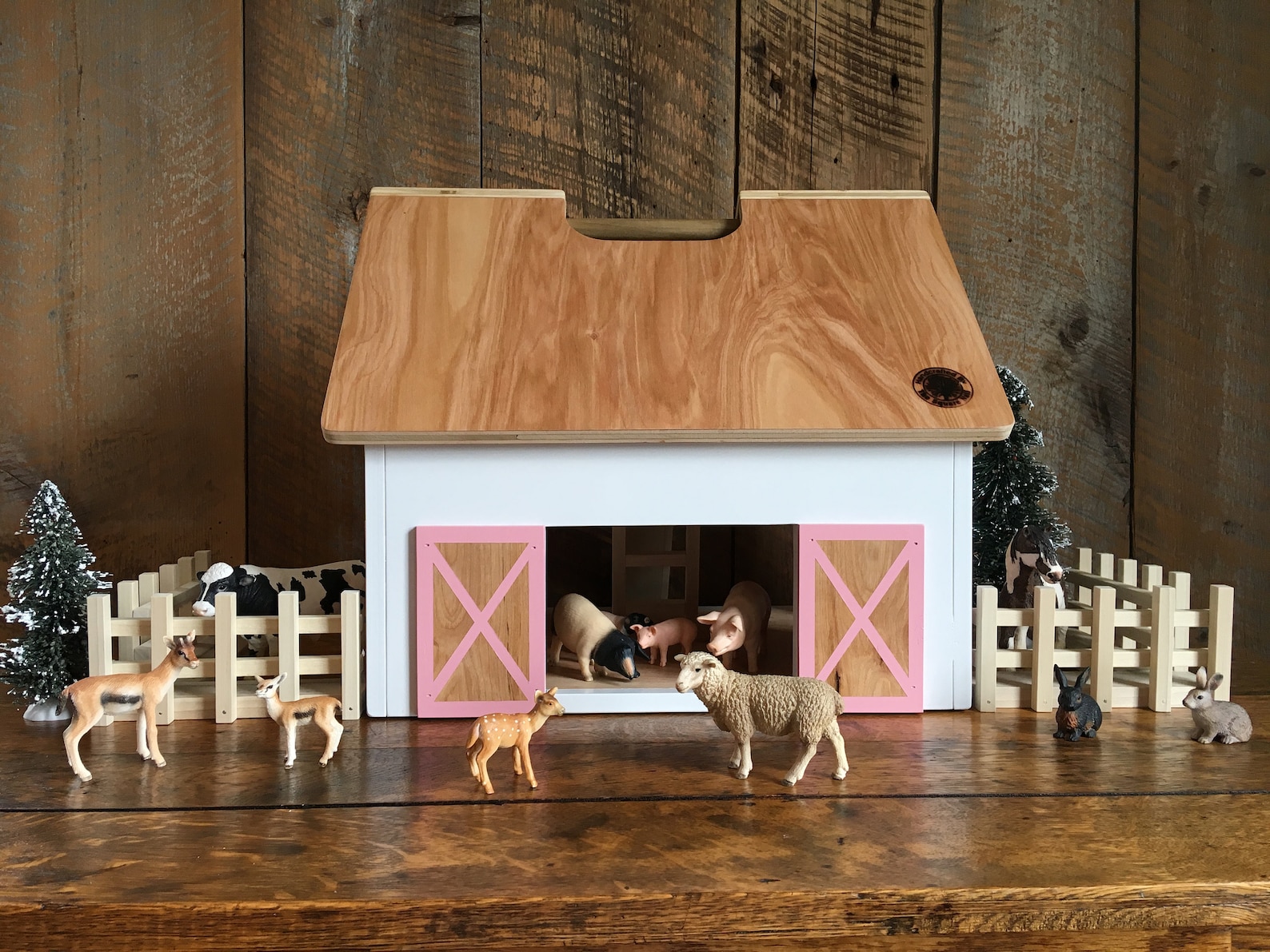 Allie Kids Hardwood Toy Barn | Etsy