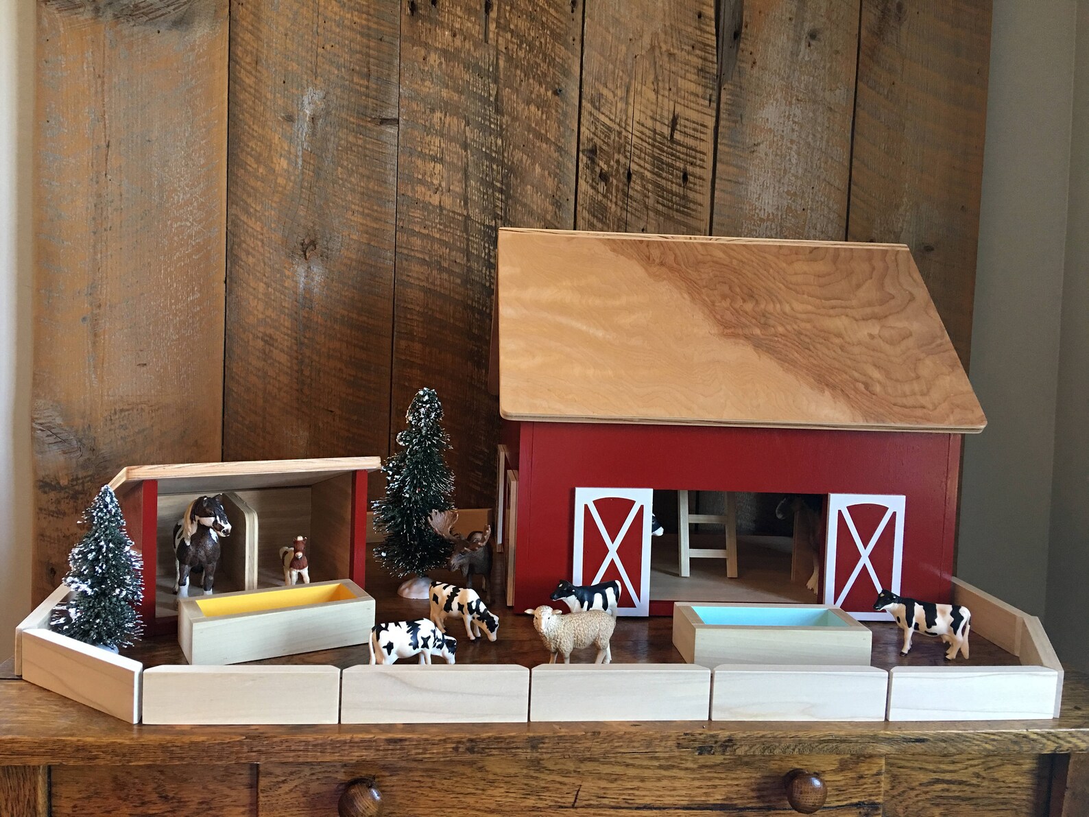 Bailey - Kids Hardwood Toy Barn- Made to Order - Etsy