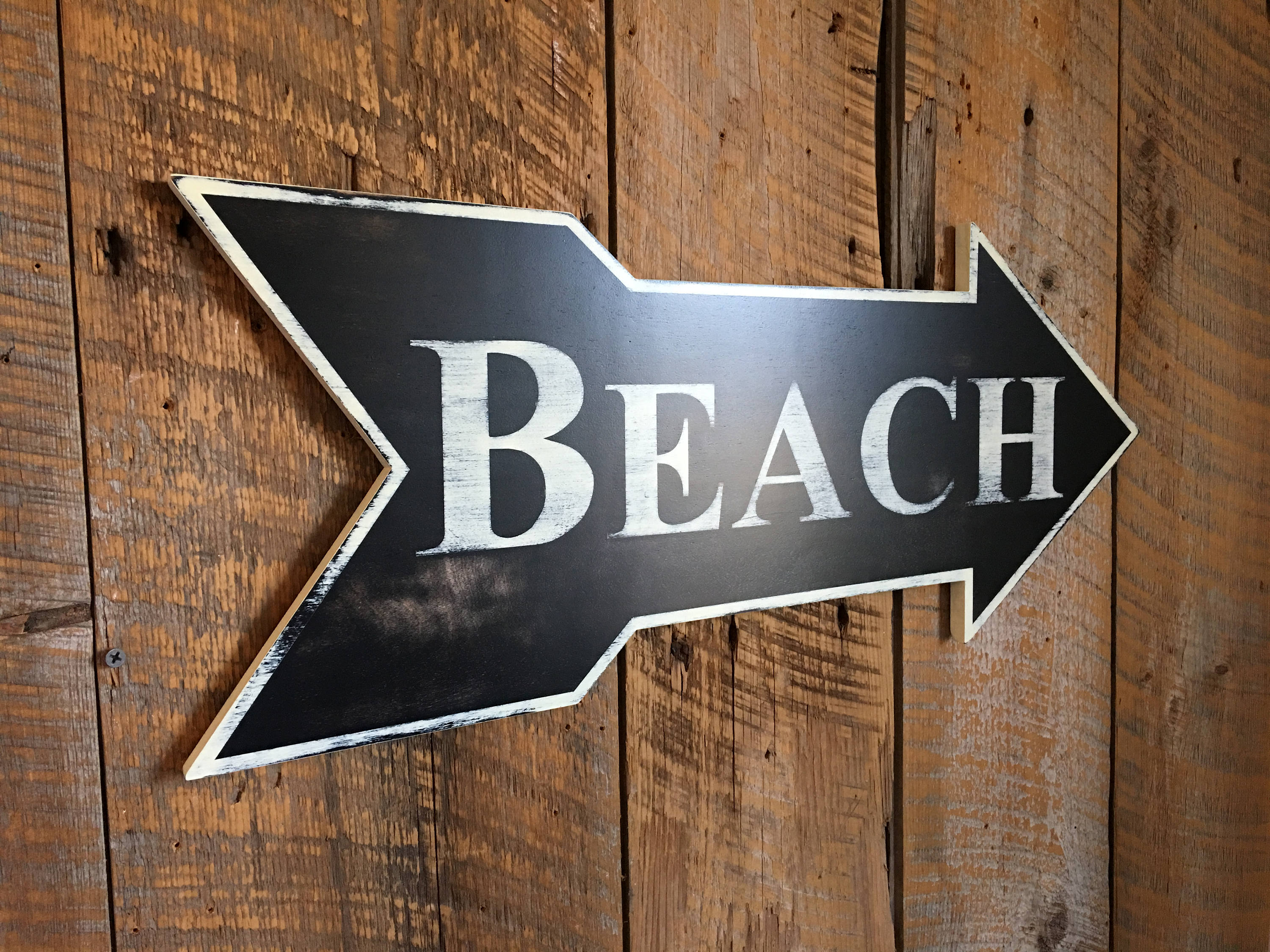 PLAYA Letrero de flecha de madera Arte de pared - Etsy México