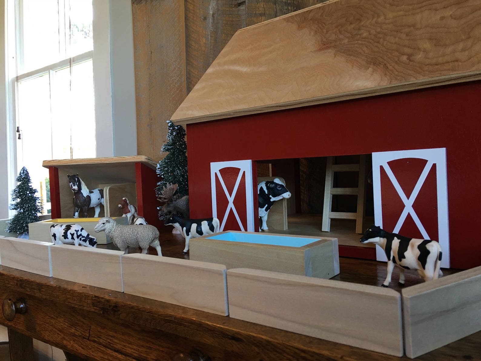 Bailey - Kids Hardwood Toy Barn- Made to Order - Etsy