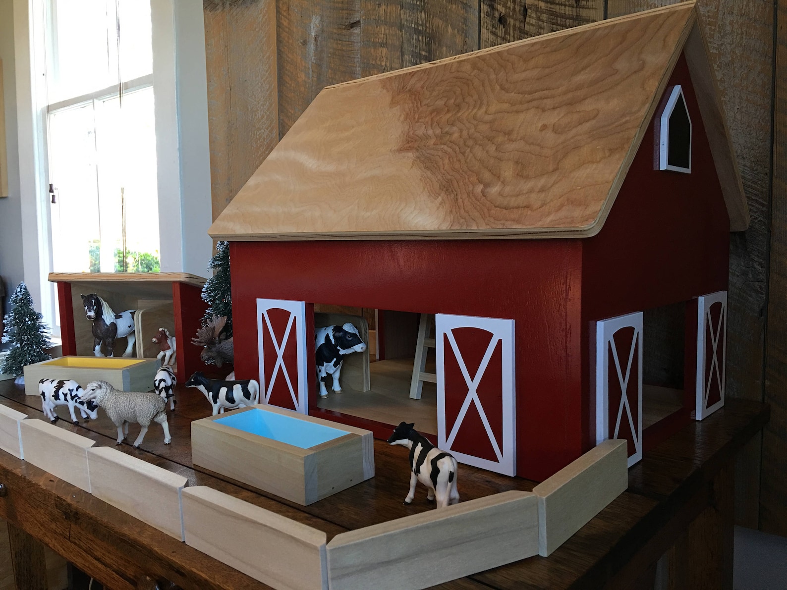 Bailey - Kids Hardwood Toy Barn- Made to Order - Etsy