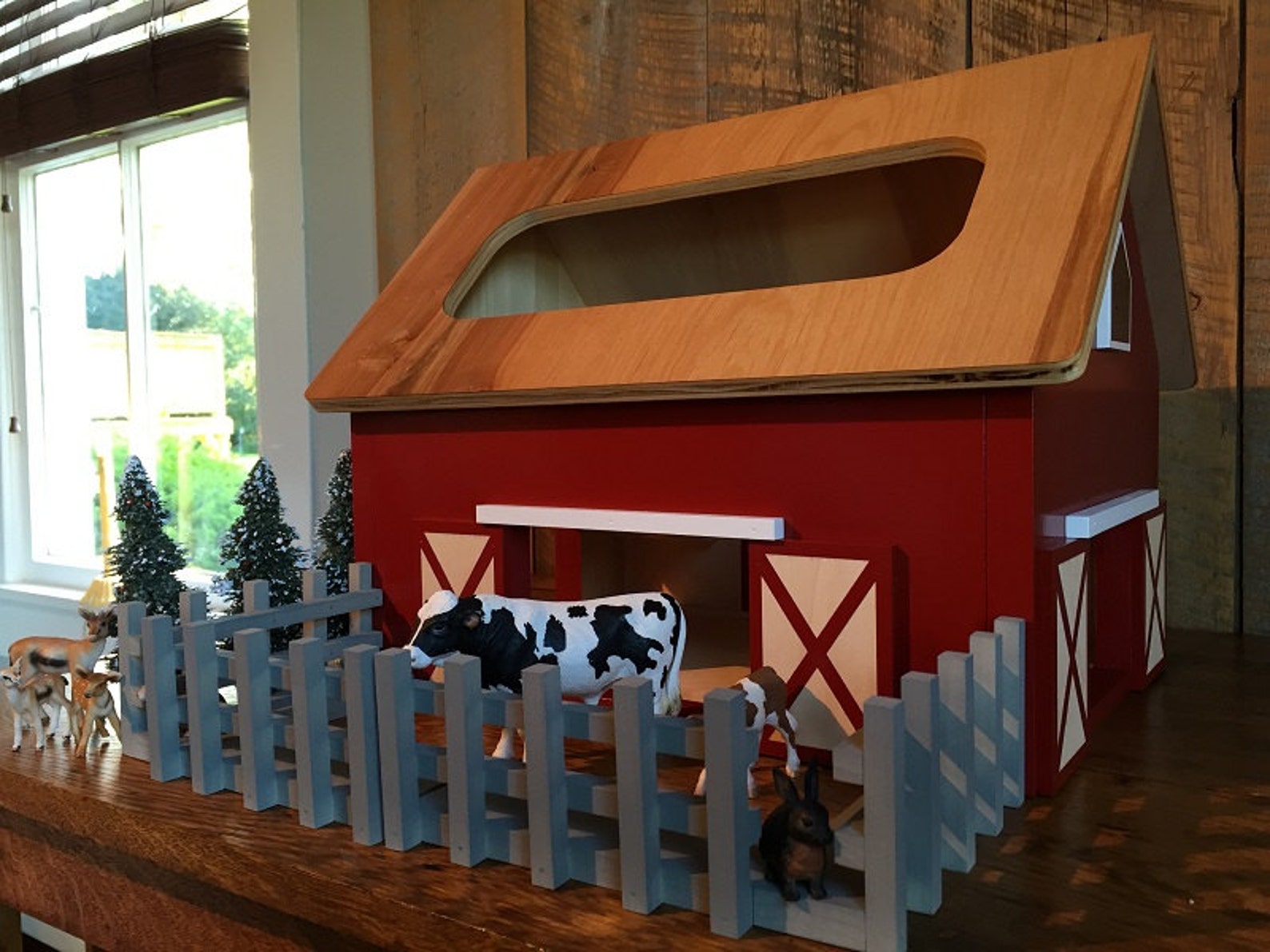 Hayden - Kids Hardwood Toy Barn - Made to Order - Etsy
