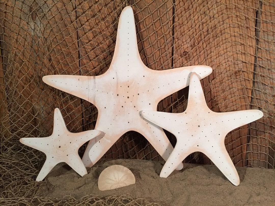 Set of 3 Star Fish - Wall Art Indoor Ocean Beach Decoration - Etsy