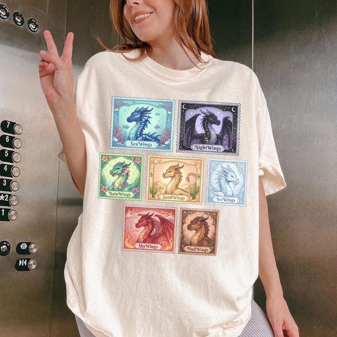 Wings of Fire Dragons Comfort Colors Shirt, Nightwings Seawings ...