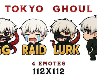 Ken Kaneki Twitch Emote Tokyo Ghoul Pack – 12x Dead by Daylight Emotes ...