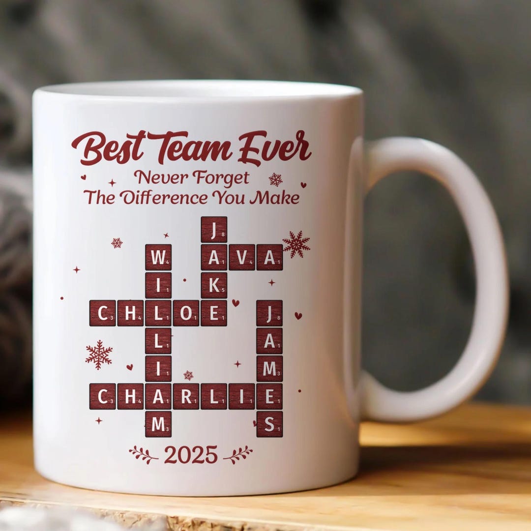 Personalized Best Team Ever Mug, Employee Thank You Coffee Mug ...