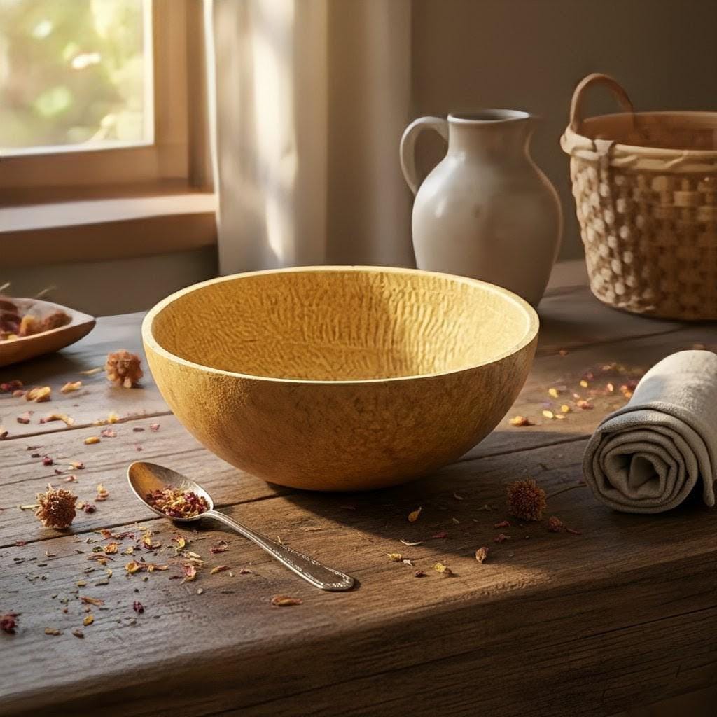Handcrafted Natural Calabash Wooden Serving Bowl 1 Piece - Etsy