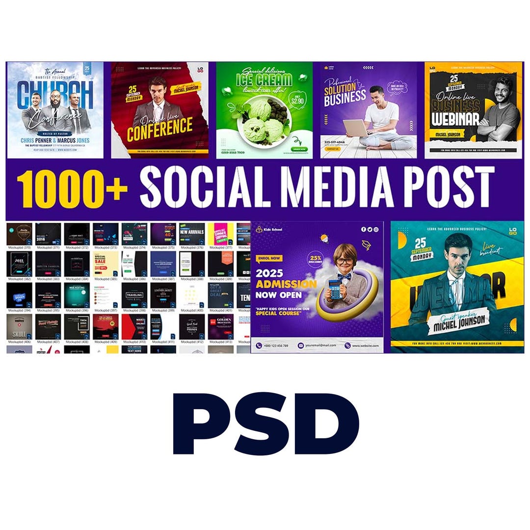1000+ Free Social Media PSD Templates – Editable Post Design Pack for ...