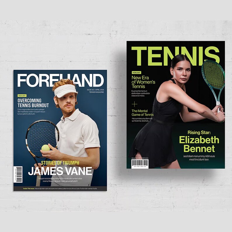 Tennis Magazine Cover Templates – PSD, AI, EPS | Editable Sports Flyer ...