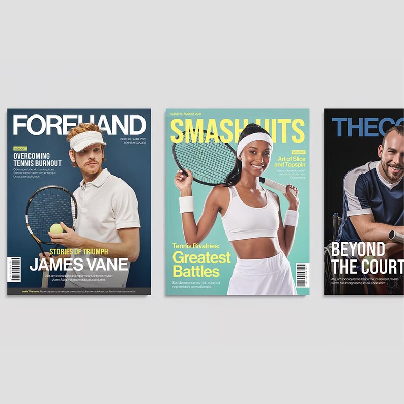 Tennis Magazine Cover Templates – PSD, AI, EPS | Editable Sports Flyer ...