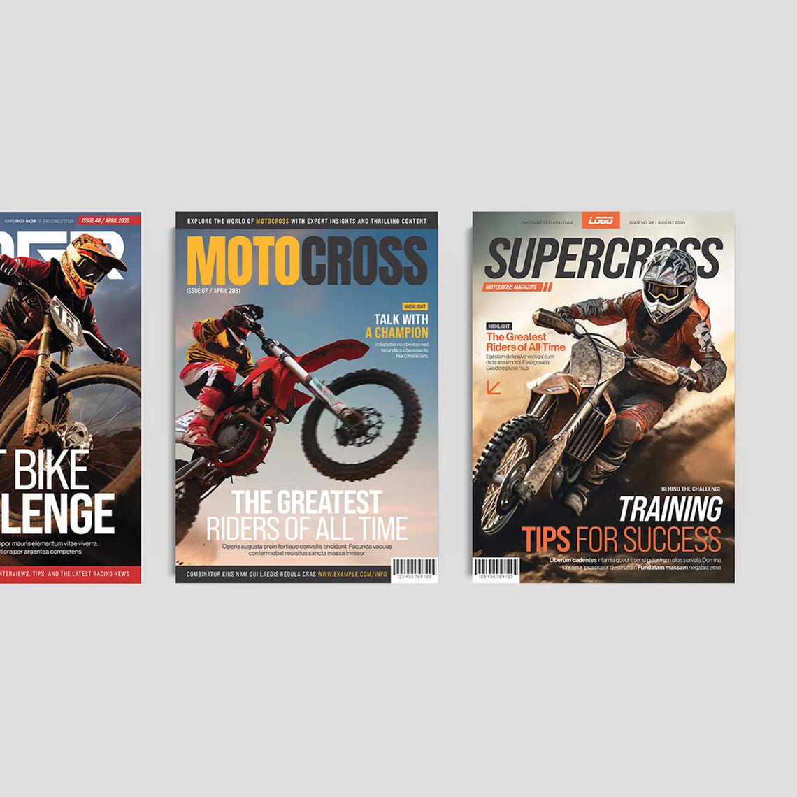 Motocross Magazine Cover Template – A4 PSD AI EPS - Etsy