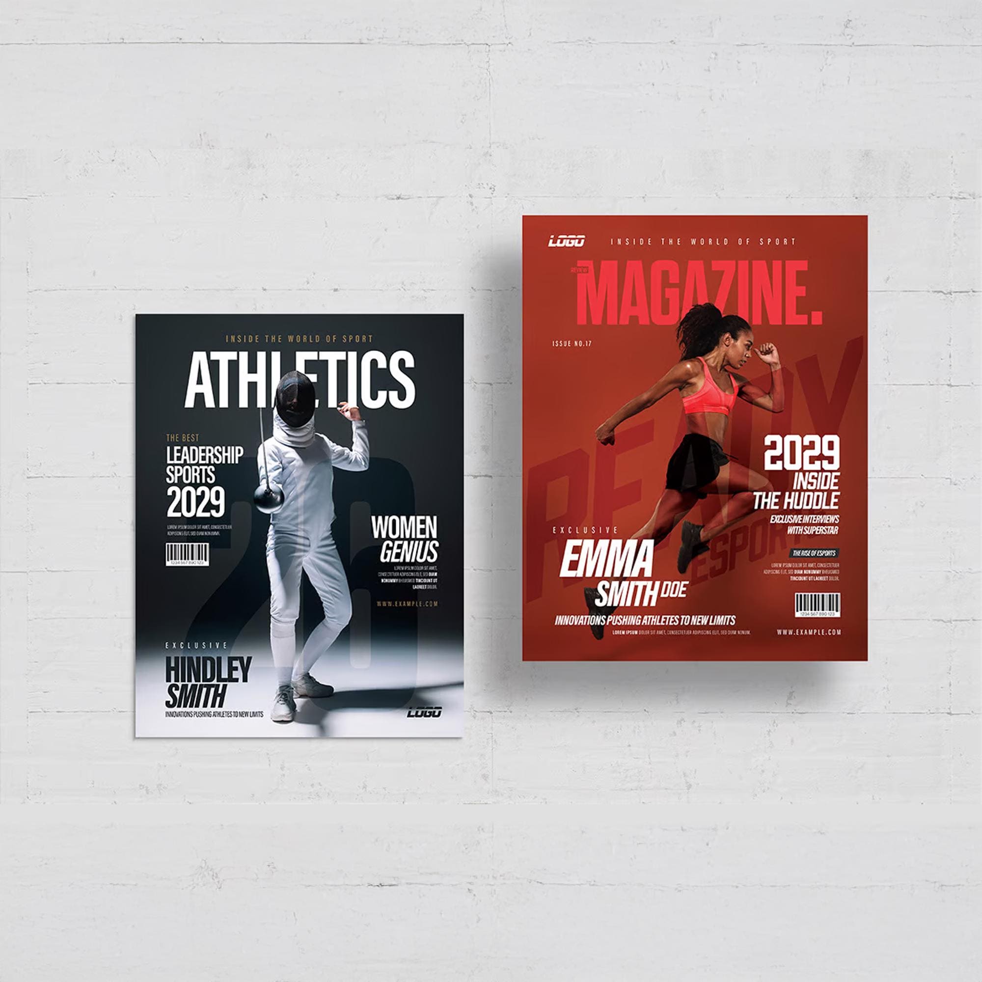 6 Sport Magazine Cover Templates – Editable US Letter Layouts in Ai ...