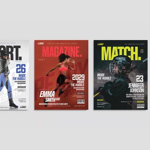 6 Sport Magazine Cover Templates – Editable US Letter Layouts in Ai ...