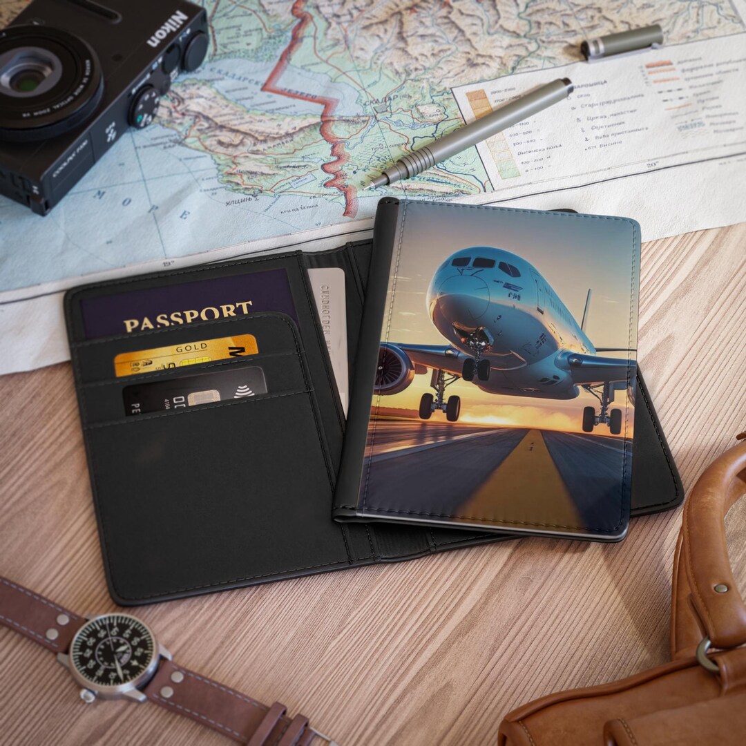 Travel-themed Passport Cover, Airplane Design, Perfect for ...