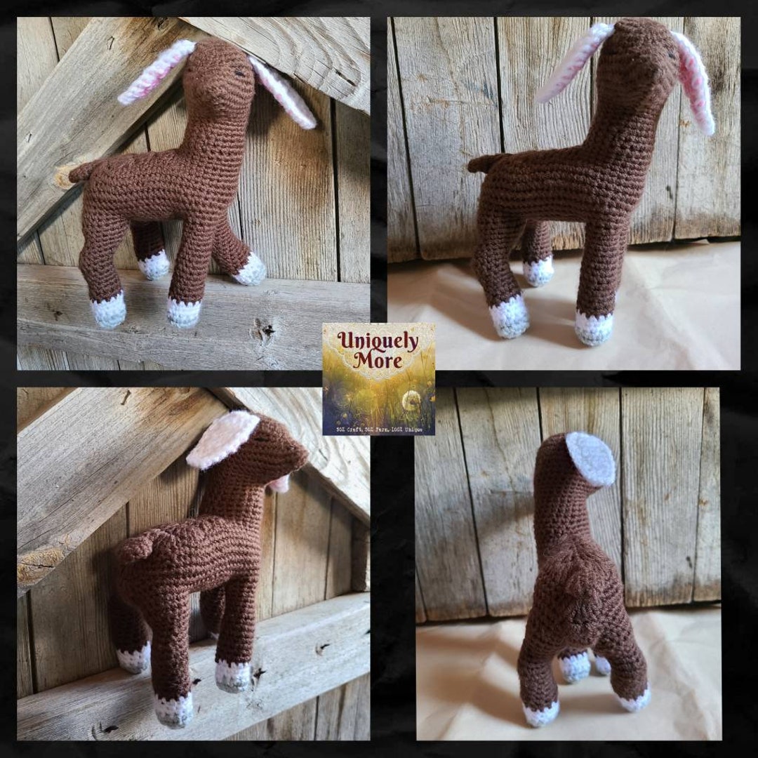Goat Stuffy,crocheted Goat,goat Toy,dairy Goat,dairy Goat Stuffy,nubian ...