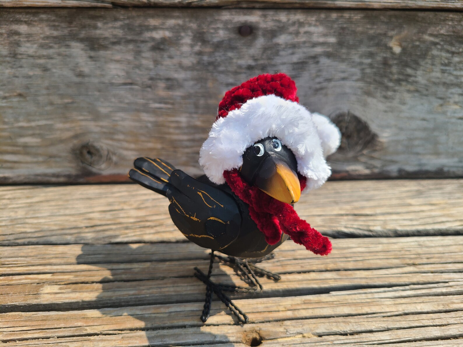 Crow Not Included Crow Santa Hat Santa Clausejudgmental - Etsy