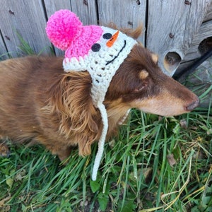 Snowman Dog Hat/ Snowman Hat/ Cat Hat/ Pet Hat/ Crochet Hat/ Goat Hat ...
