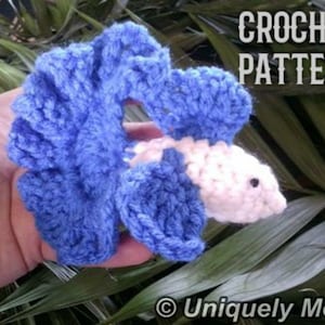 Crochet Pattern -betta Fish -instant Download- Crochet Instructions ...