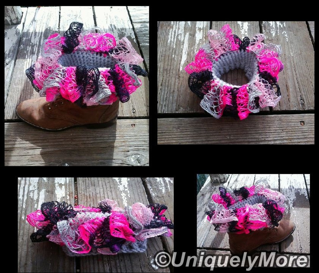 Ruffled Boot Cuffs,crochet Pattern,instant Download,crochet Boot Cuffs ...