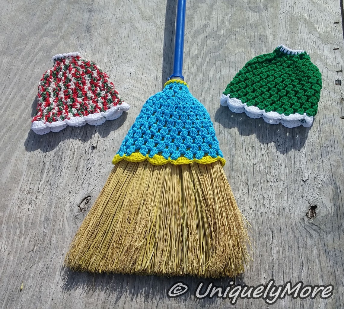 Broom Covercustom Madecustom Broom Covercrochet Broom - Etsy