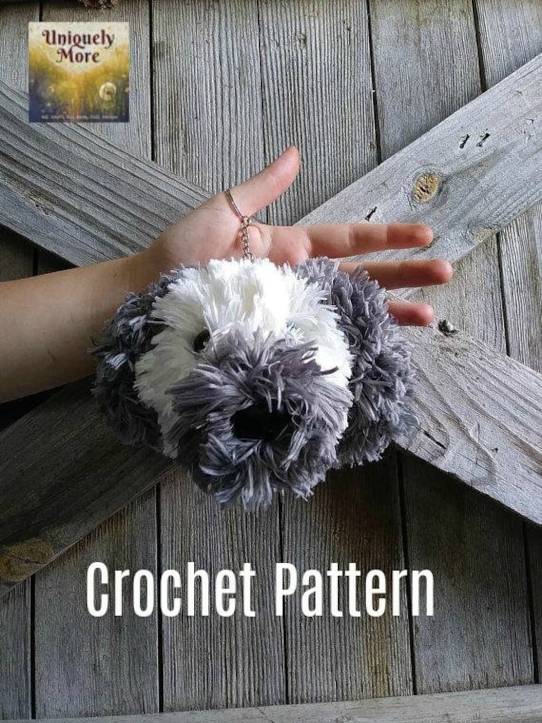 Crochet Pattern,old English Sheepdog Keychain,old English Sheepdog ...