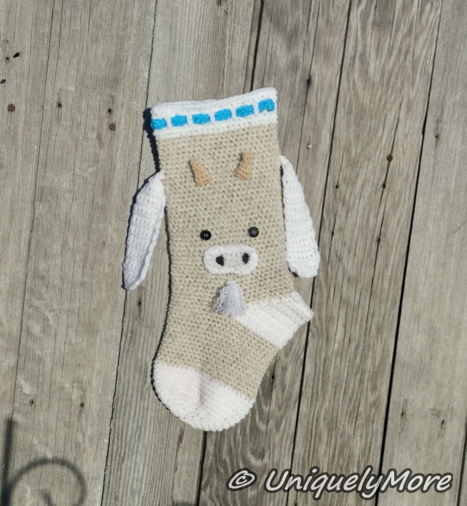 Goat Stocking Crochet Patterninstant Downloadgoat | Etsy