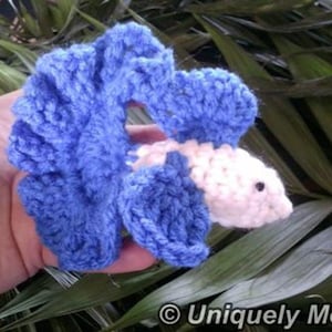 Crochet Pattern -betta Fish -instant Download- Crochet Instructions ...