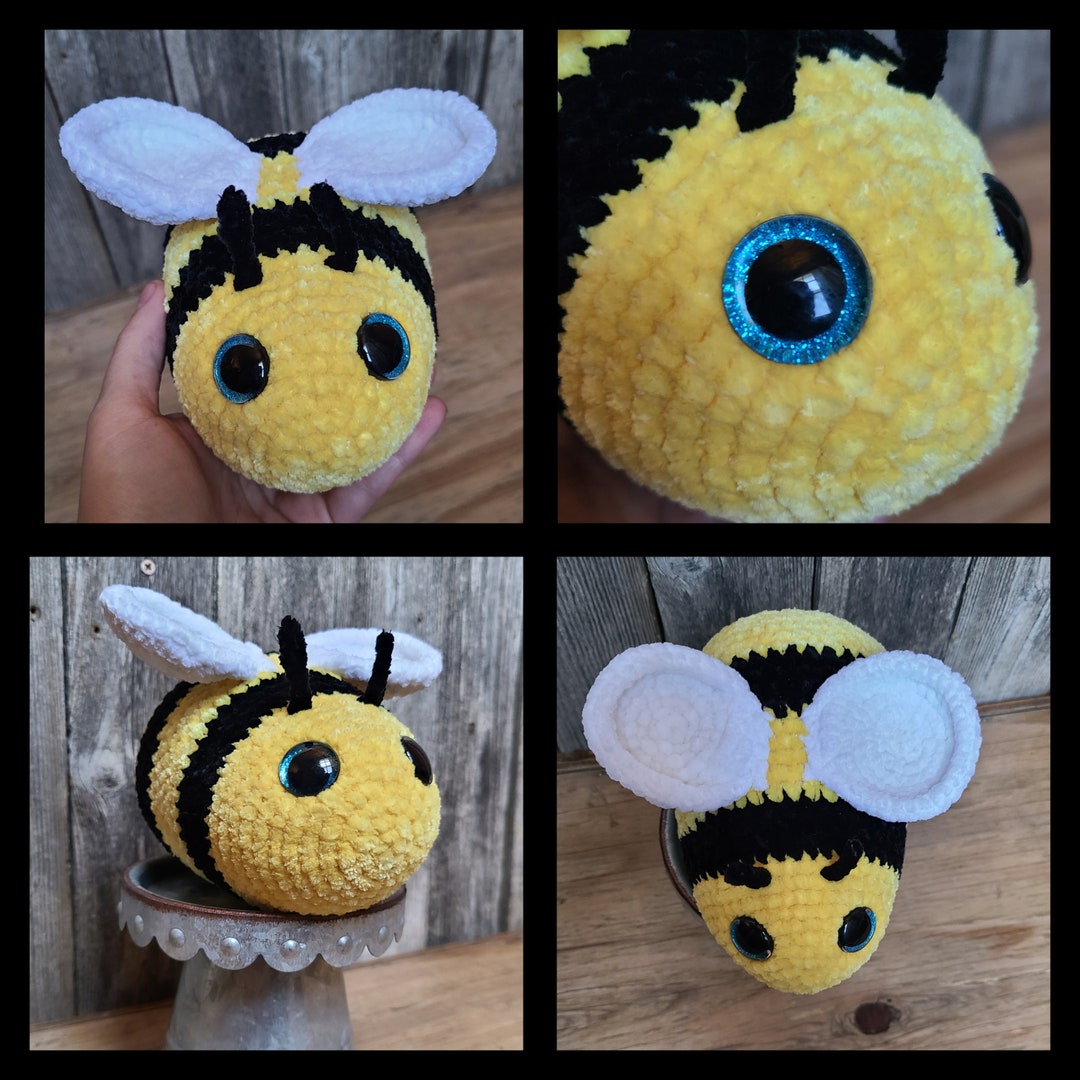Velvet Bee Stuffy, Plush Bee, Bee Stuffed Animal, Bee Lovers, Yellow ...