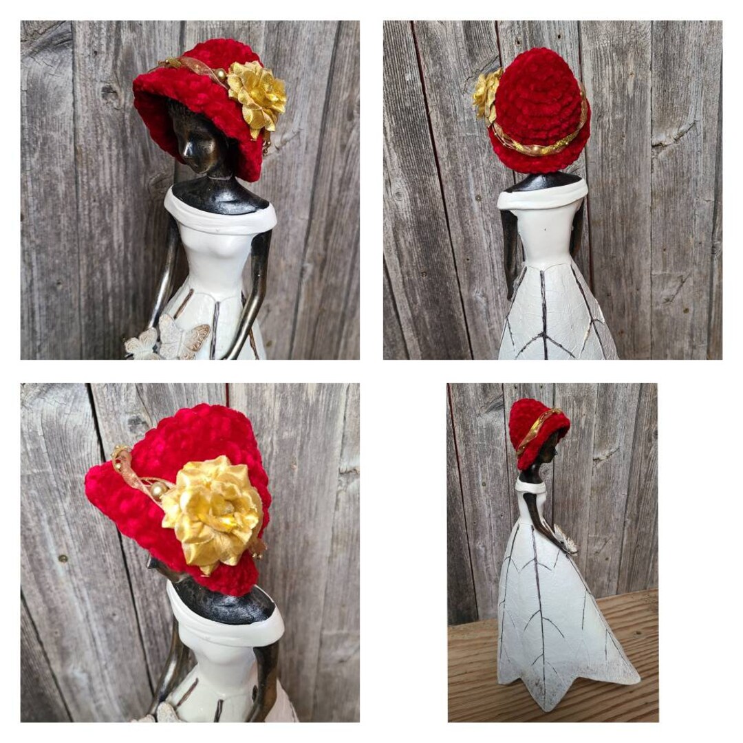 HAT ONLY, Garden Maiden Hat,figurine Hat, Miniature Hat, Mini Hat ...