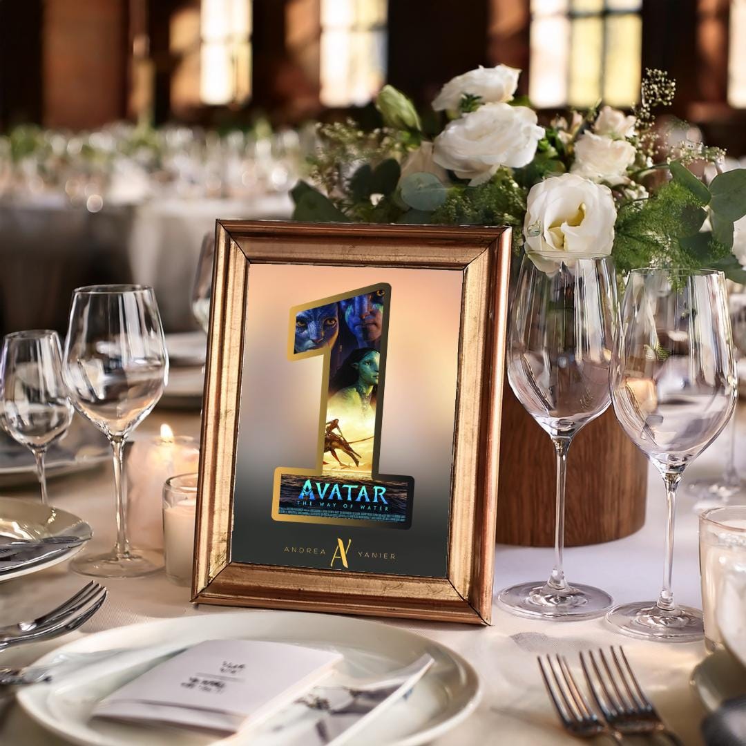 Digital Movie Themed Table Number |movie Theme|streaming App Theme ...