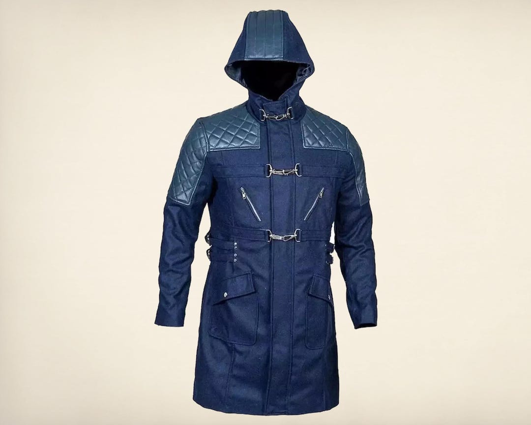 Devil May Cry 5 Nero Blue Hooded Trench Coat – Stylish DMC Cosplay ...