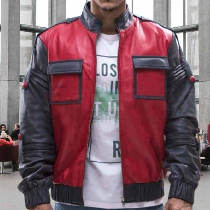 Red Leather Jacket - Etsy