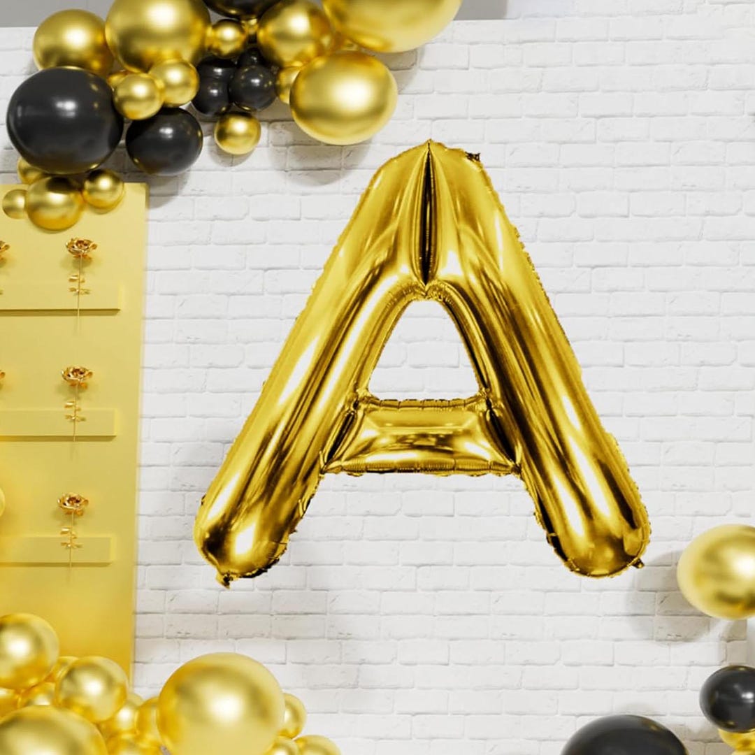 Huge 40” Gold Letter A Balloon – Perfect for Birthdays, Parties ...