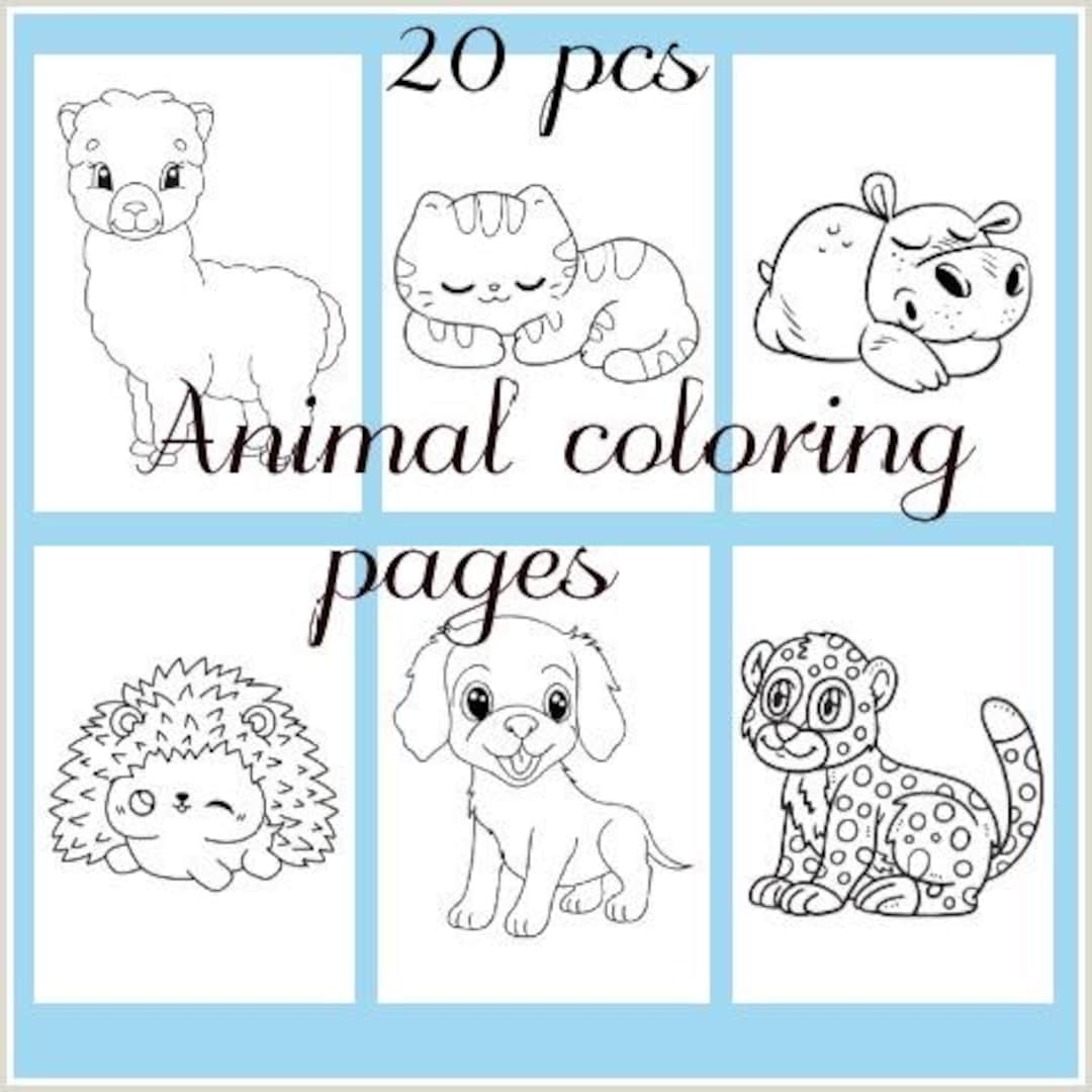 Animal Coloring Pages for Kids, Preschool, Kinderkarten, Boys, Girls ...