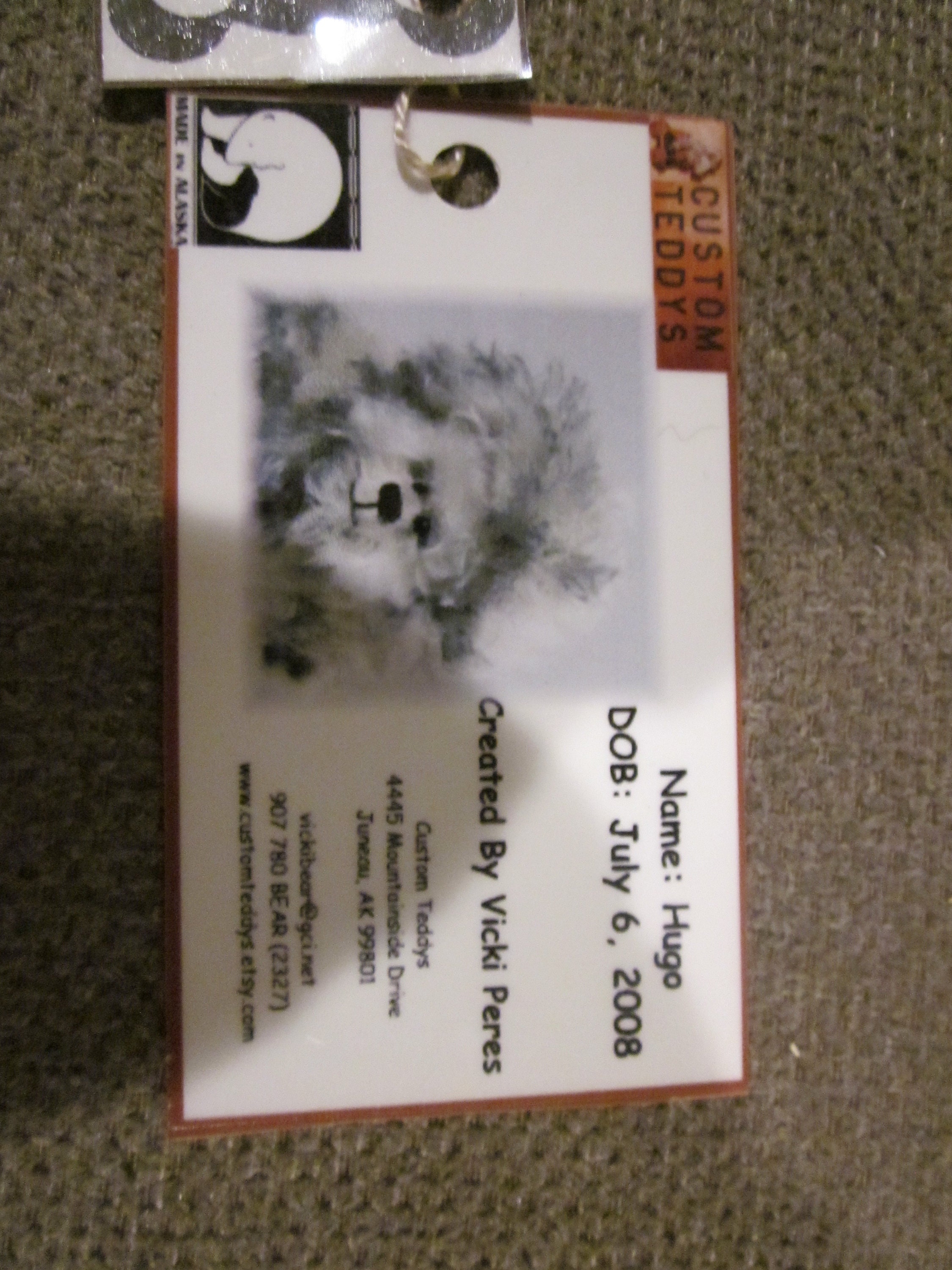 Meet "hugo" a Fantastic Mohair Teddy Bear Created by Vicki Peres of ...