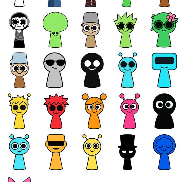 Sprunki Papercraft Template - Etsy