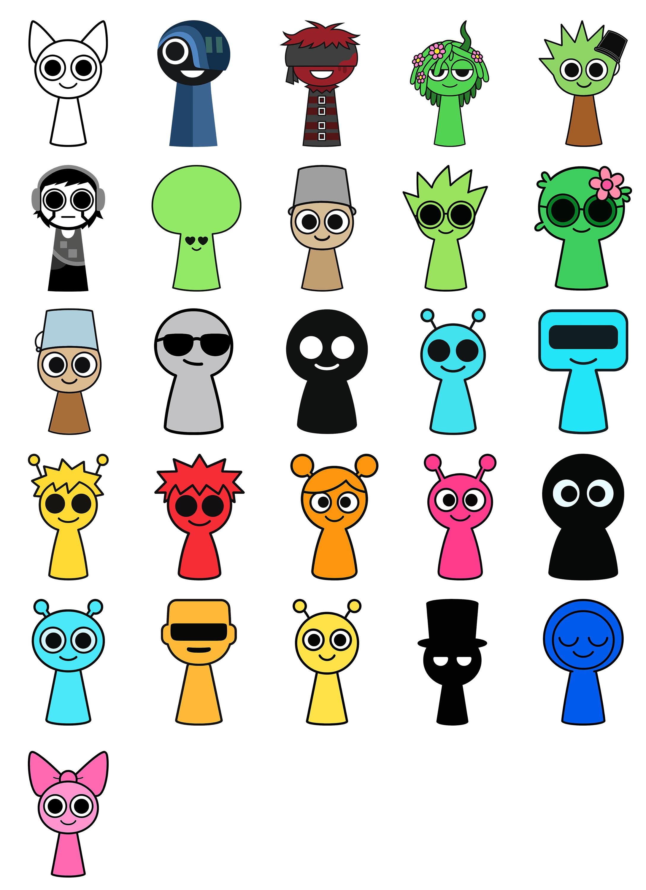 Incredibox Sprunki SVG Bundle: Gamer Birthday Clipart (digital Download ...