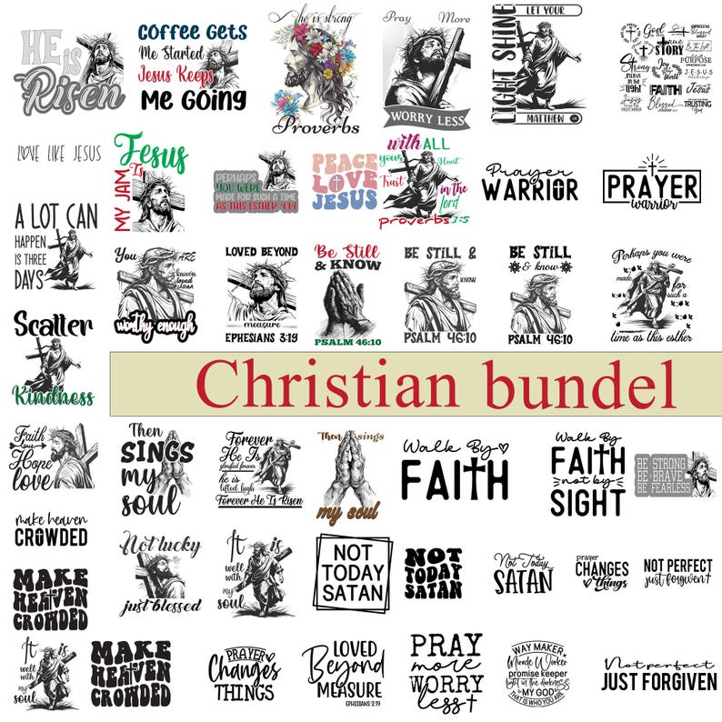 Christian SVG Mega Bundle, Inspirational Christian Shirt Png ...