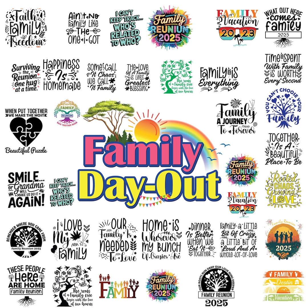 Family Reunion 2025 SVG PNG Bundle: Family Tree, Vacation Designs - Etsy
