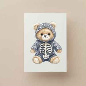Watercolor Halloween Teddy Bear Clipart Bundle (PNG) - Etsy