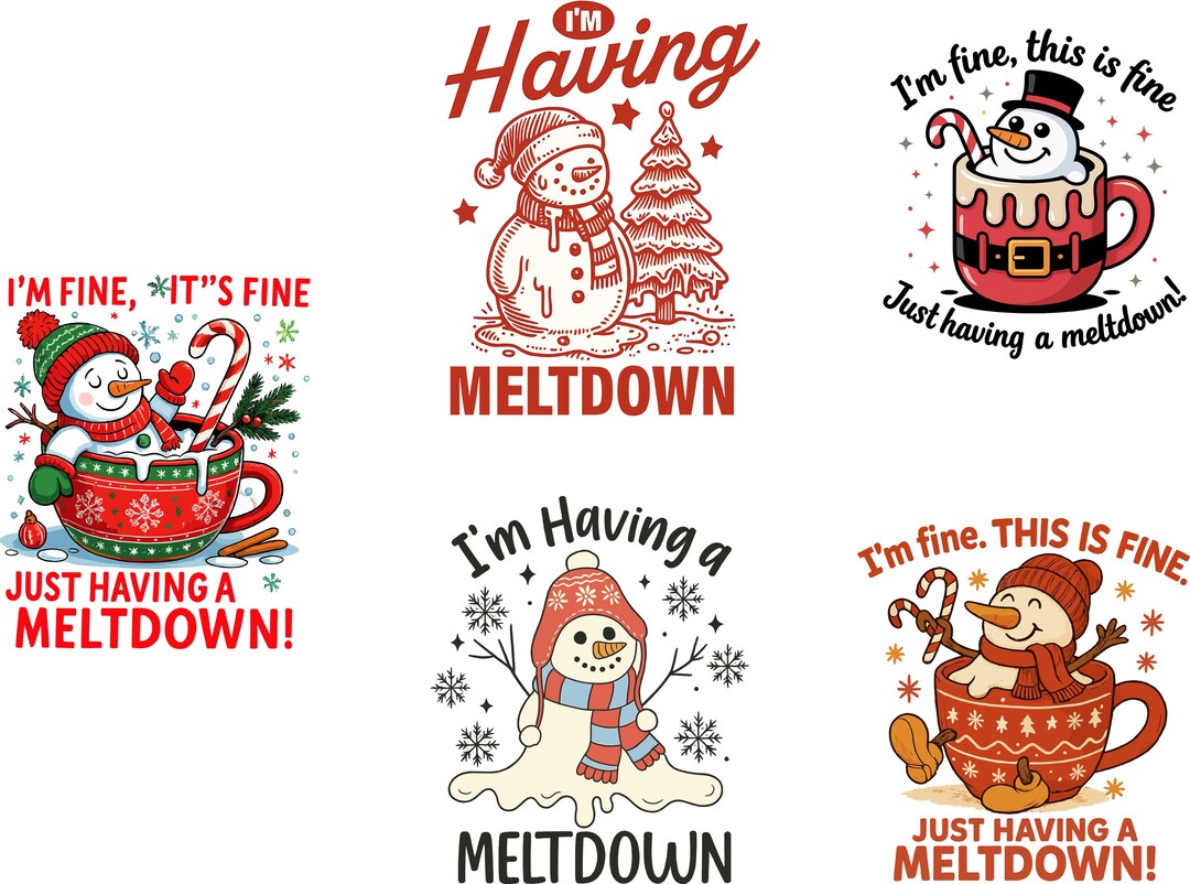 Snowman Meltdown Png, I Am Having a Meltdown Svg Bundle, Funny Snowman ...