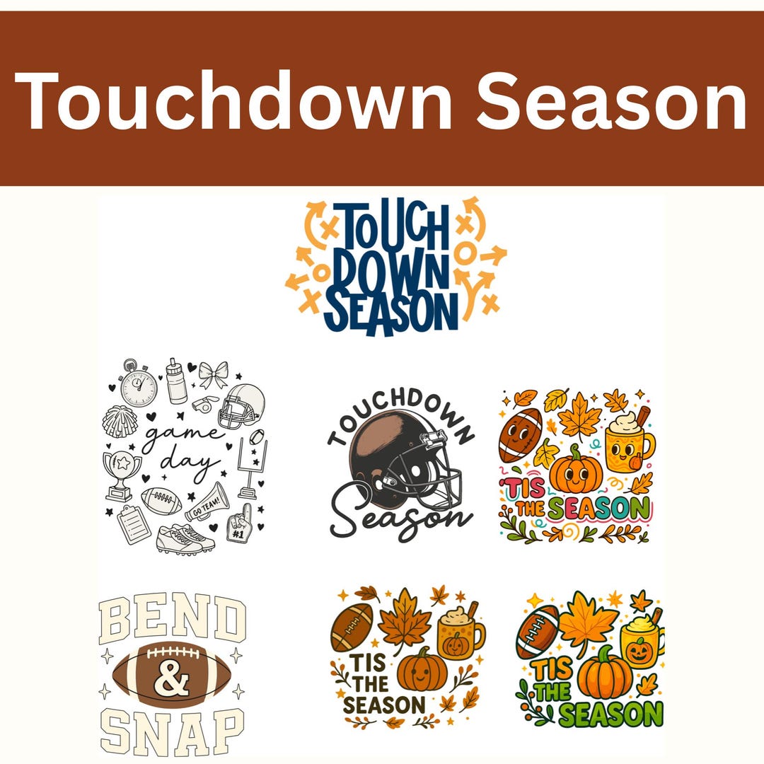 Fall Football Collage Png, Game Day Png Fall Vibes Png, Autumn Png Boho ...