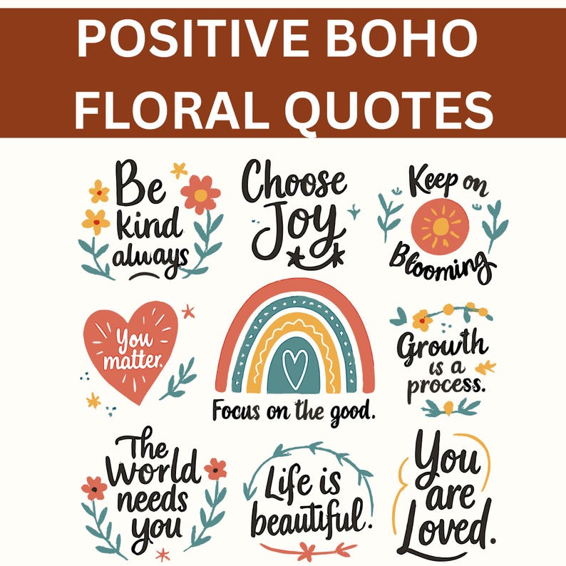 Boho Motivational Quotes Png, Mental Health Png, Inspirational Quotes ...