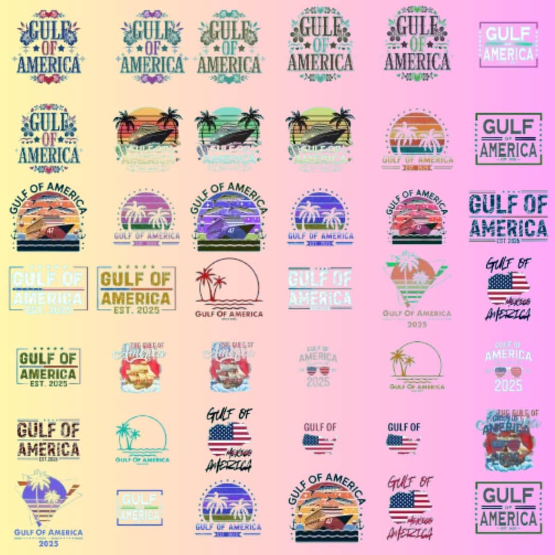 Gulf of America Retro Designs: PNG SVG Bundle (digital Download) - Etsy